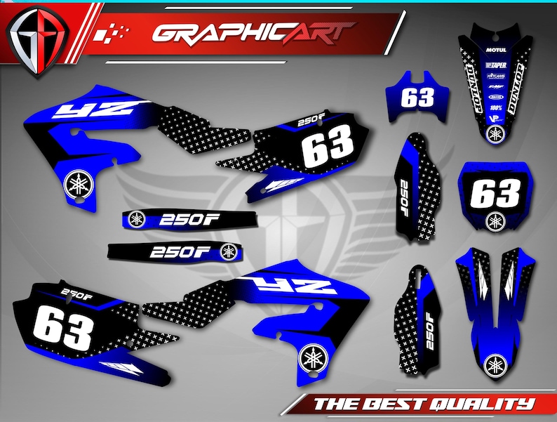 Graphics Kit for YAMAHA YZ250F 2019-2023 - YZ450F 2018-2022 ...