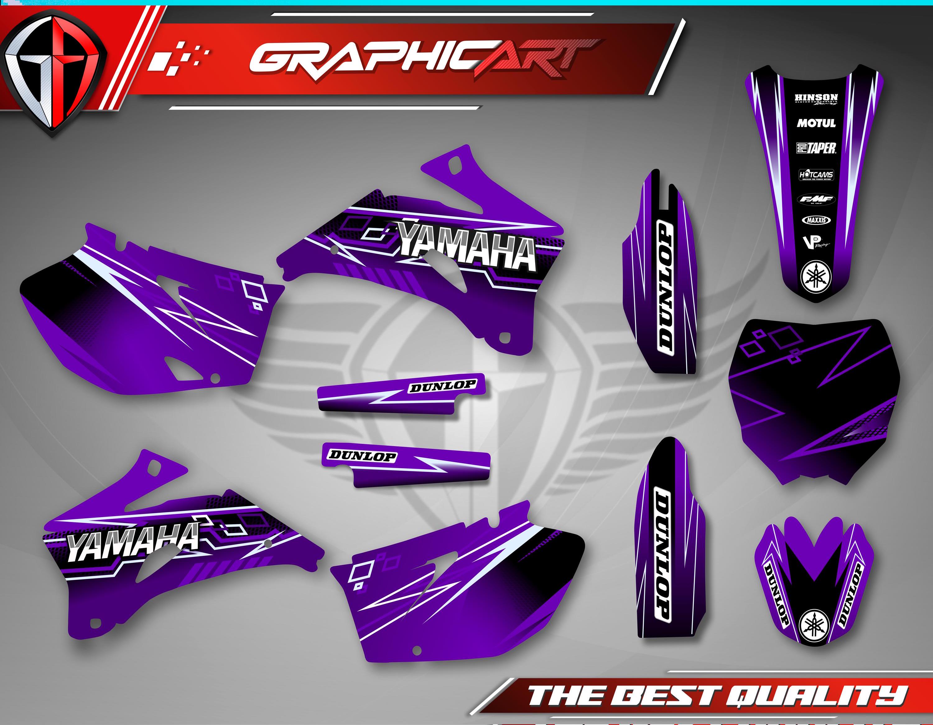 Yamaha YZ250F YZ450F Graphics Kit 2006-2009 | Full Decals Stickers Wrap ...