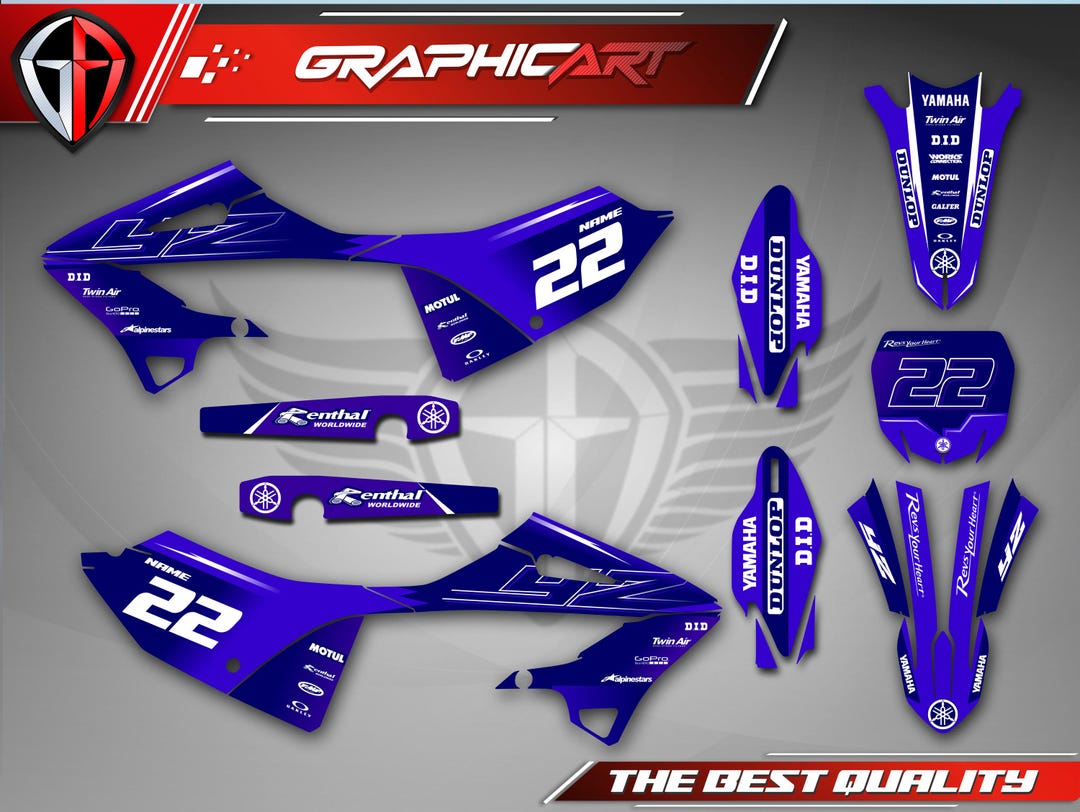 Graphics Kit for YAMAHA YZ 250 2022-2023 - Customization- Decals ...