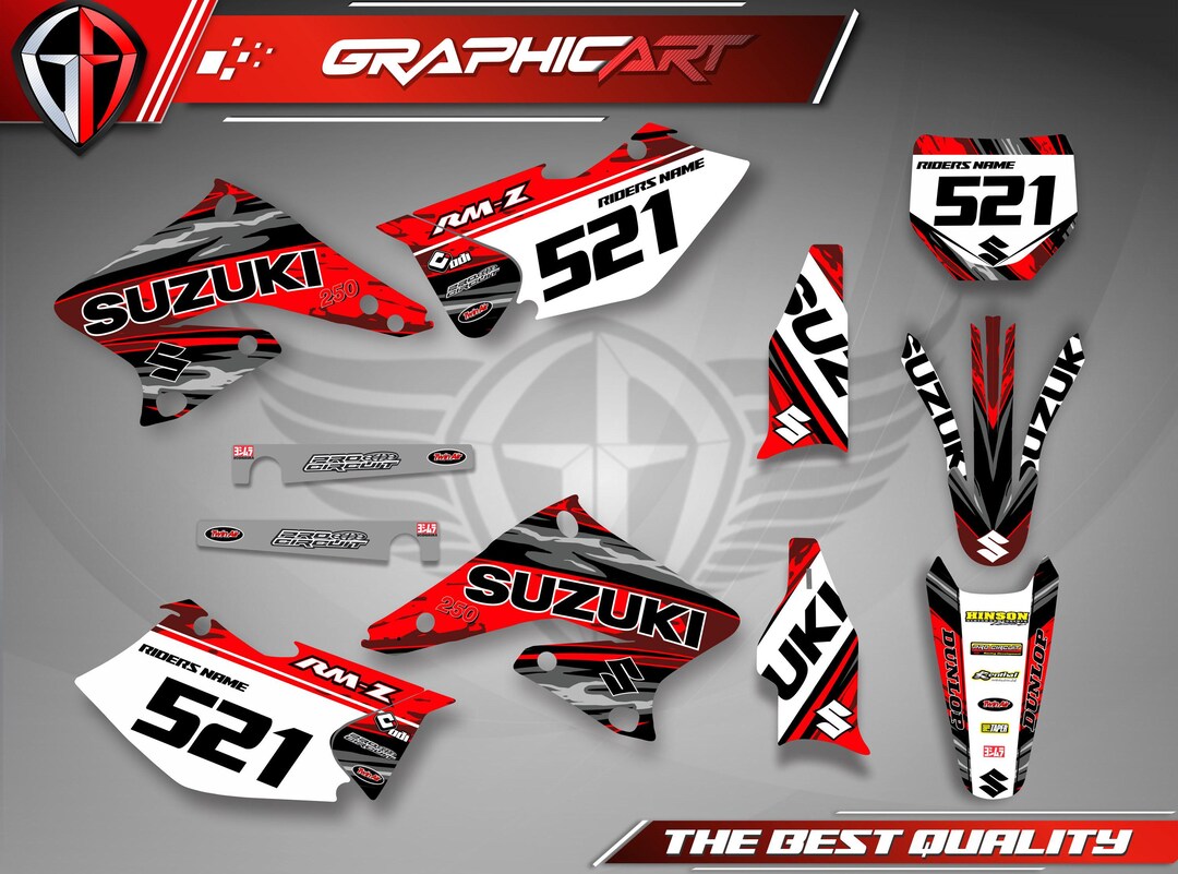 Graphics Decal Kit for Suzuki RM-Z25 (2004-2008) - Etsy