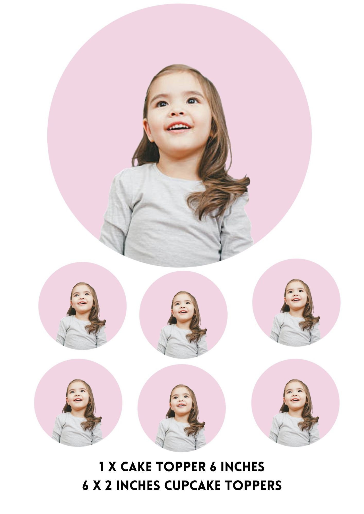 PRE-CUT Custom Edible Image Cake Topper Your Photo Logo Cupcakes ...