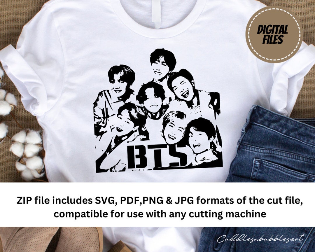 BTS for Any Cutting Machine PNG SVG Digital Files - Etsy
