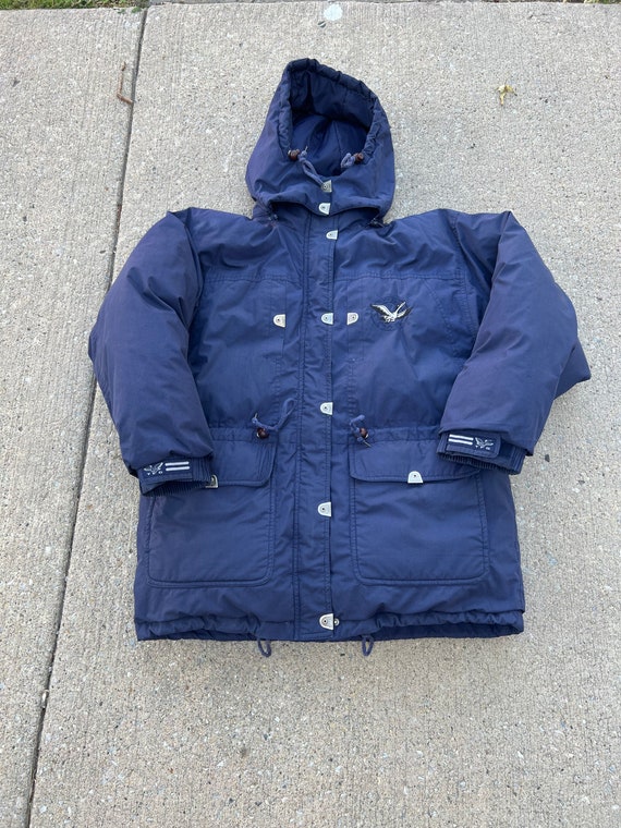 Vintage Triple Fat Goose Feather Down Coat Navy Blue Size - Etsy