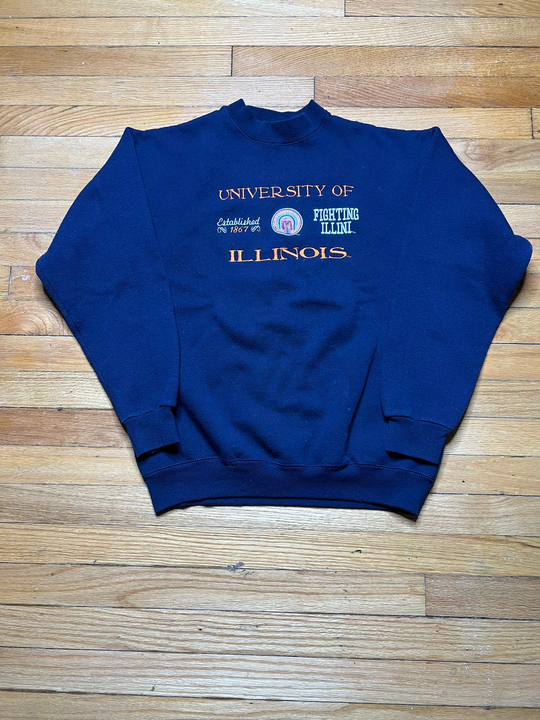 Vintage University of Illinois Fighting Illini Sweater Crew - Etsy