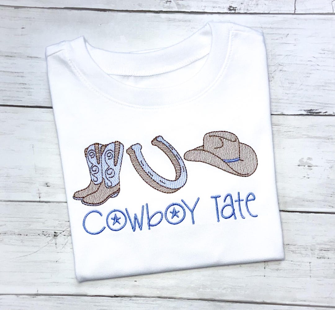Boys Cowboy Shirt, Cowboy Shirt for Kids, Embroidered Cowboy Boy Shirt ...