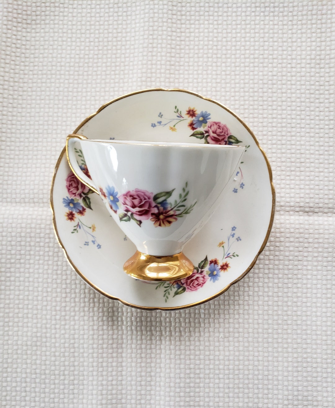 Regency Bone China Cup and Saucer - Etsy