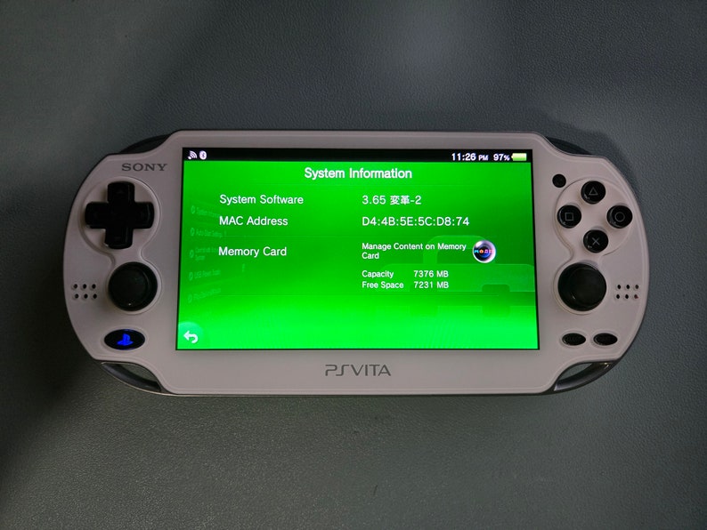 Modded Sony PS Vita 1000 OLED With Loaded Sd2vita 128GB Card - Etsy