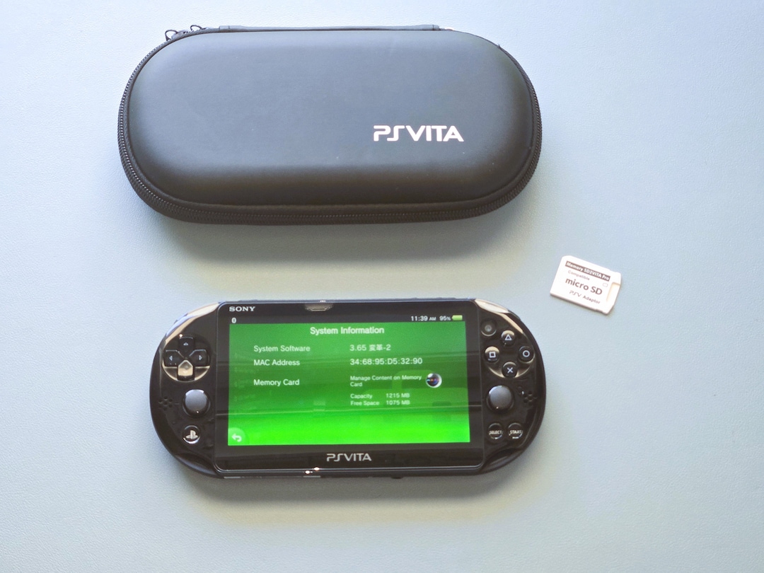 Custom Modded Sony PS Vita Slim 2000 Loaded 128gb Memory Card Game ...