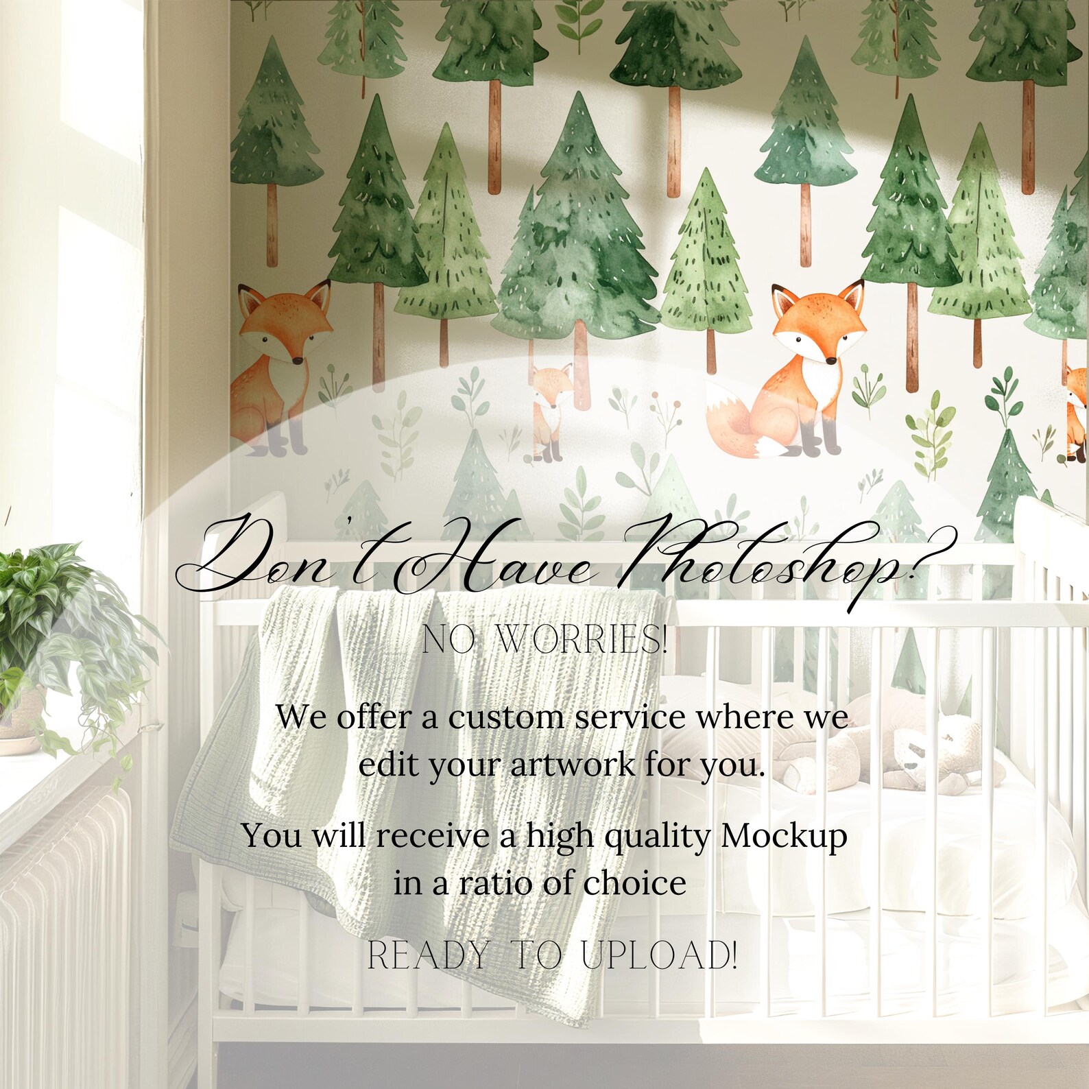 Cosy Mural Mockup, Gender Neutral Baby Room Wall Display, Blank Wall ...