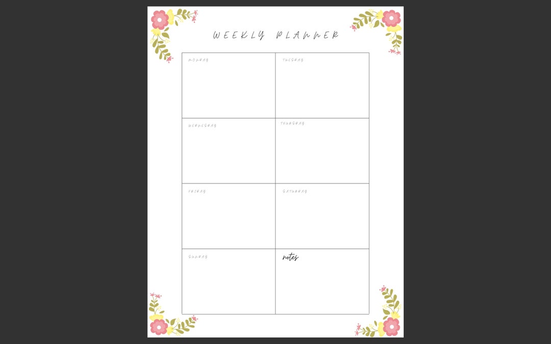 Planners, Printable, Organization, Downloadable, Weekly Planner - Etsy