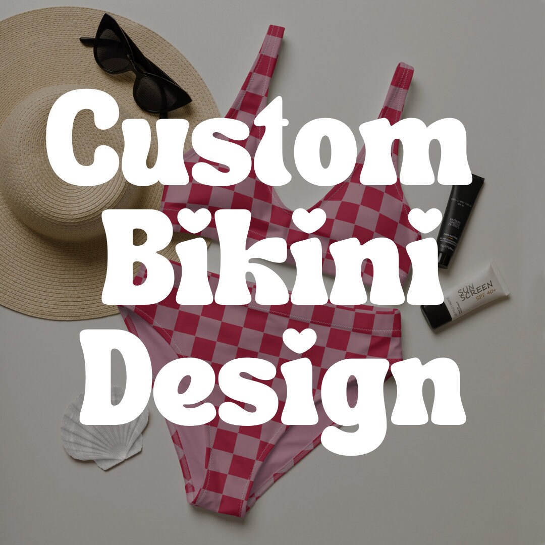 Custom Design Bikini | Personalized Swim Suit Mockup | Bachelorette ...