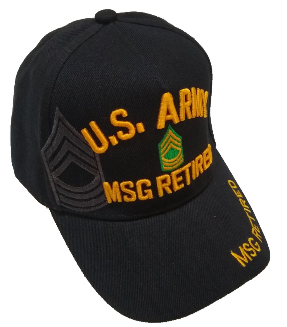 U.S. Army Master Sergeant E-8 Cap Black - Etsy