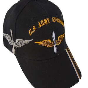 US Army Aviation, Emblem & Shadow, Army Aviation on Bill, Black Hat - Etsy