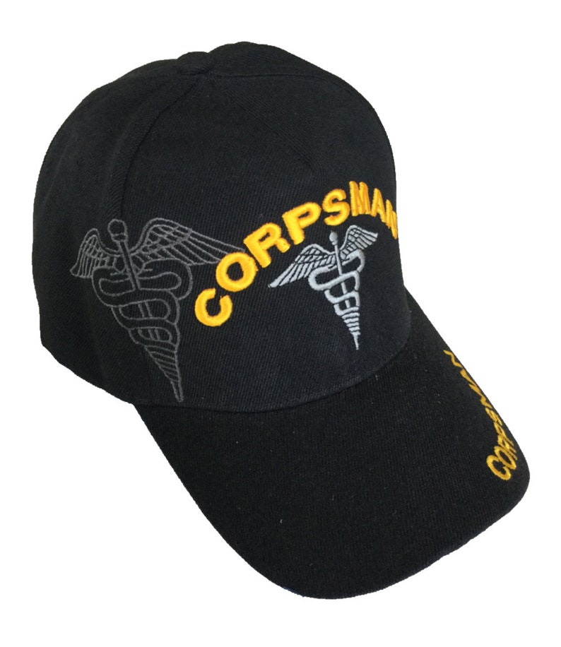 US Navy Corpsman, Caduceus on the Side and Back, Navy Blue Hat - Etsy