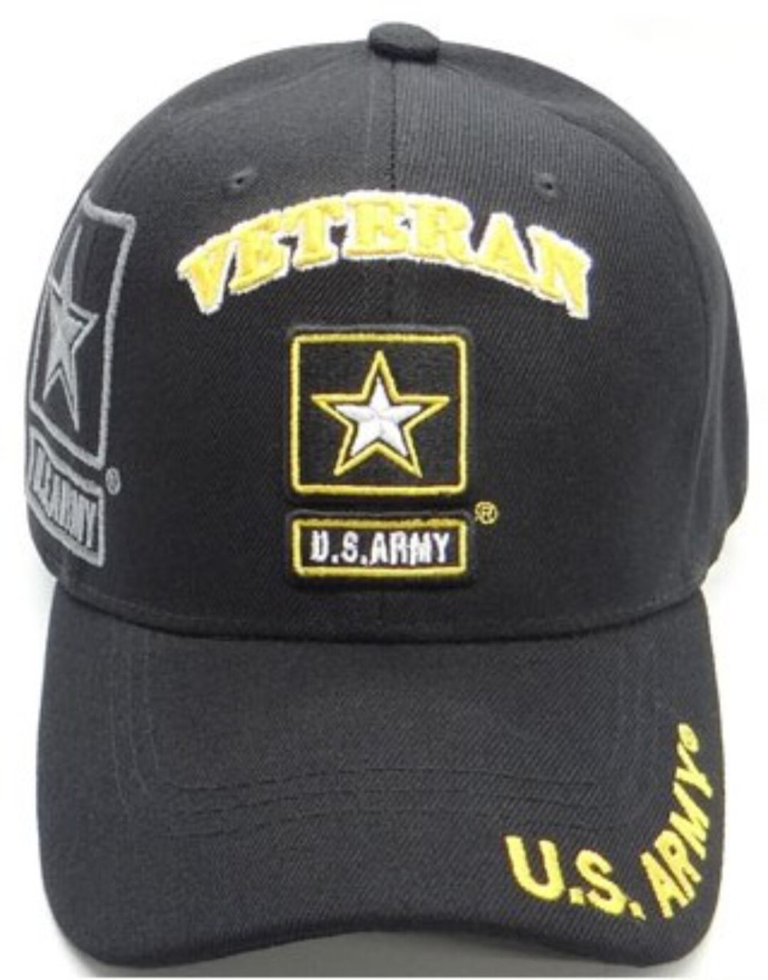 U.S. Army Veteran, Star Emblem, Star Shadow, U.S. Army on Bill, Black ...