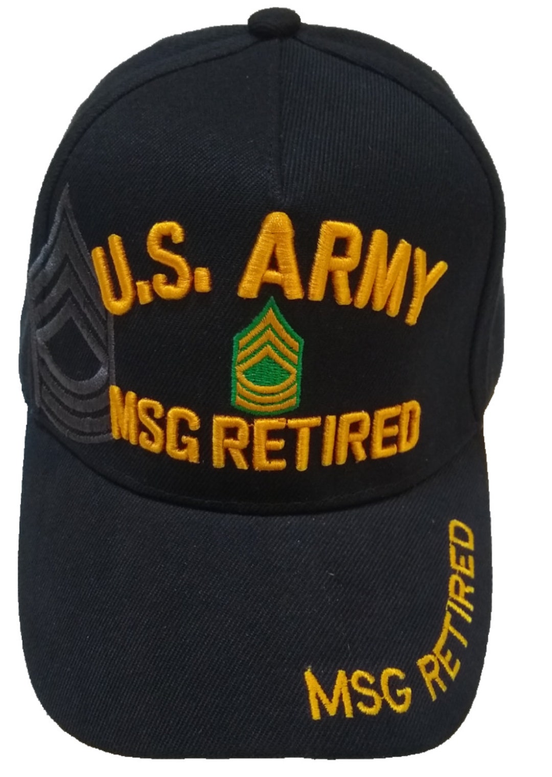 U.S. Army Master Sergeant E-8 Cap Black - Etsy