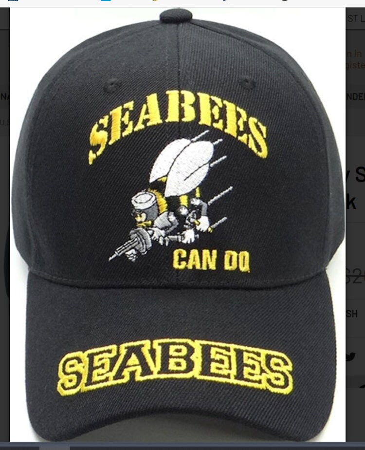 US Navy, Seabee Emblem Can Do, seabees on Bill, Black Hat - Etsy