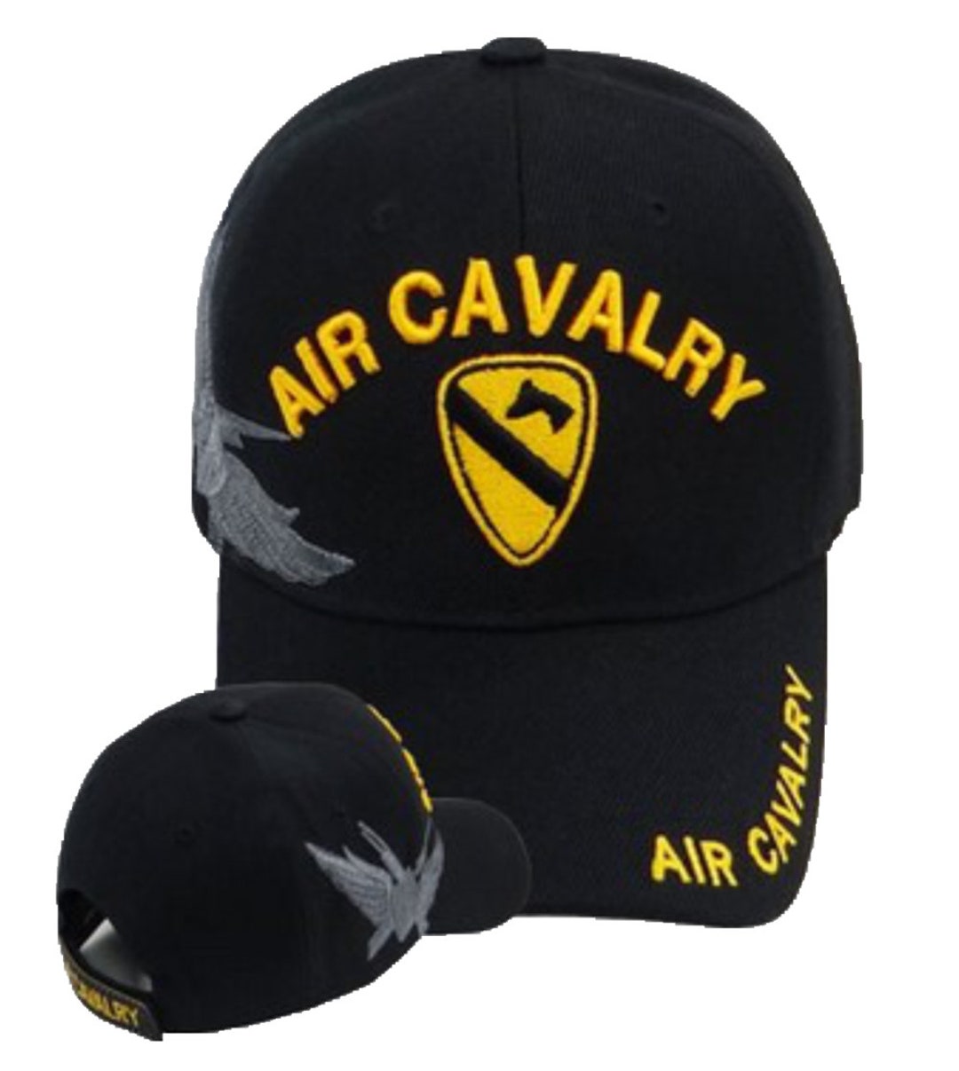 U.S. Army, Air Cavalry, 1st Cavalry Emblem, Air Cavalry on Bill, Black ...