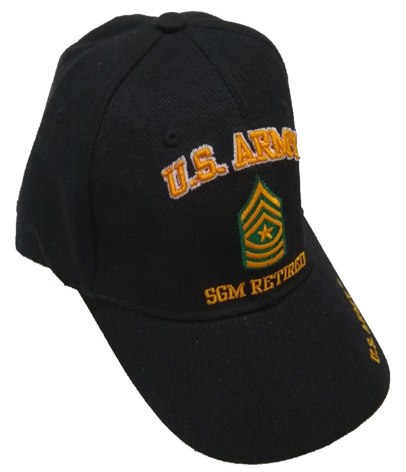 U.S. Army Sergeant Major Retired, E-9, Adjustable Black Baseball Cap - Etsy