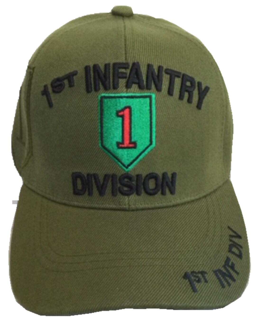 U.S. Army, 1st ID, 1st Infantry Division, Green Hat, With Black ...