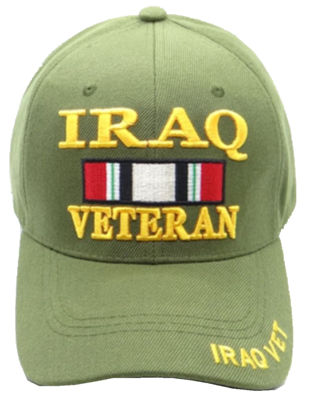 Iraq Veteran, Ribbons, Iraq Vet on Bill, Green Hat - Etsy