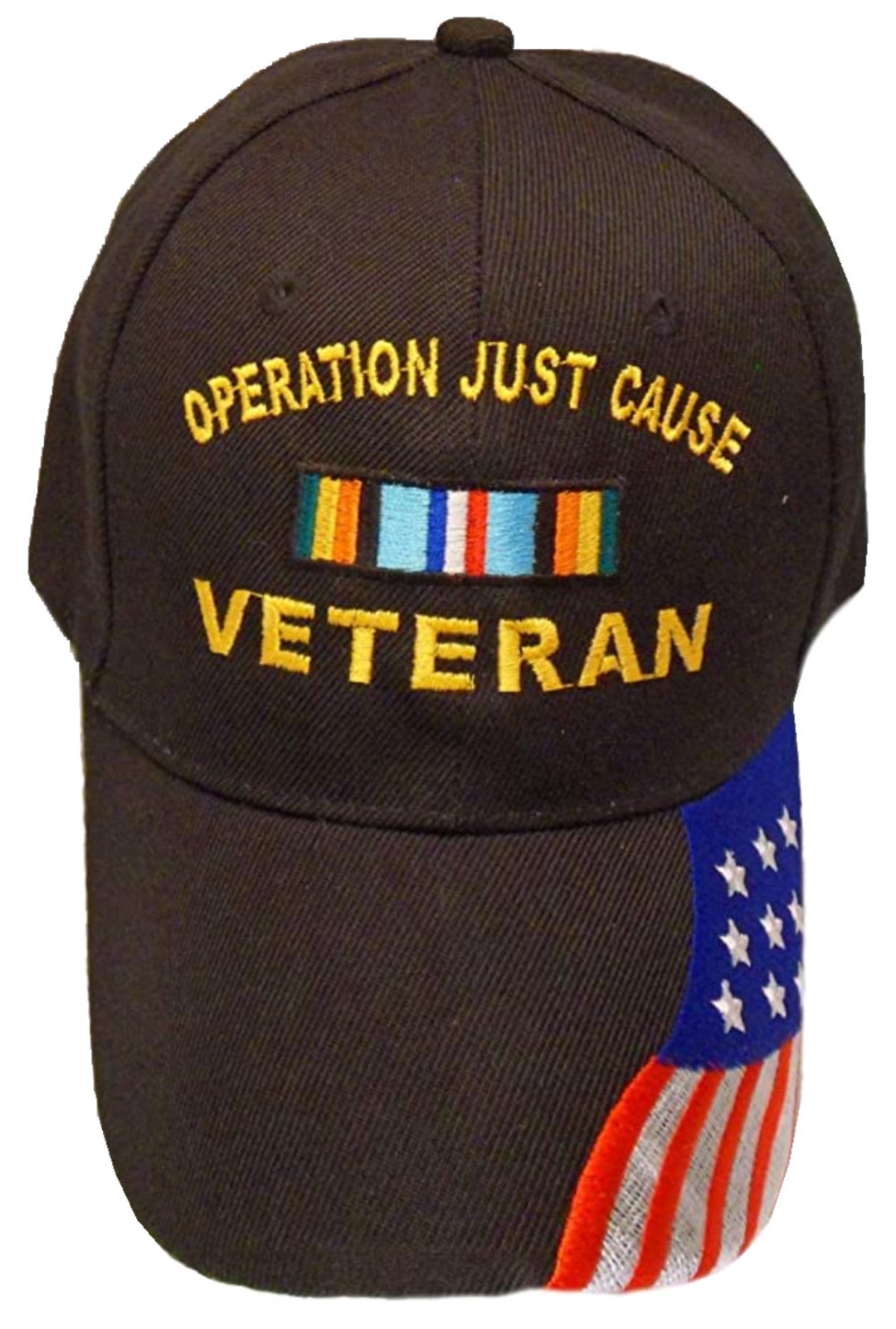 Operation Just Cause, Veteran, Ribbons, Flag on Bill, Black Hat - Etsy