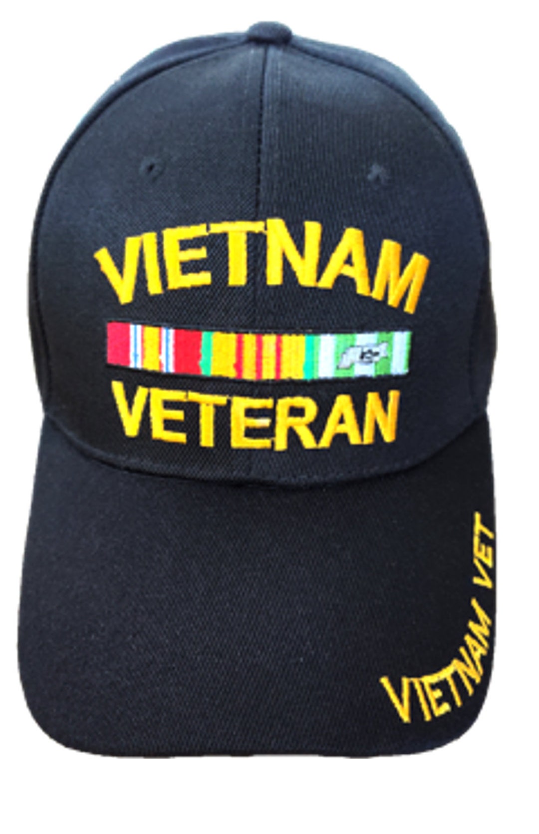 Vietnam Veteran, Ribbons, Vietnam Veteran on Bill, Black Hat - Etsy
