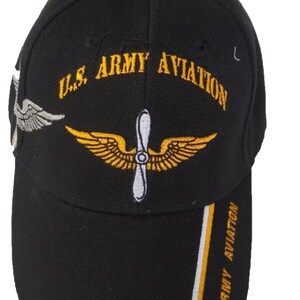 US Army Aviation, Emblem & Shadow, Army Aviation on Bill, Black Hat - Etsy