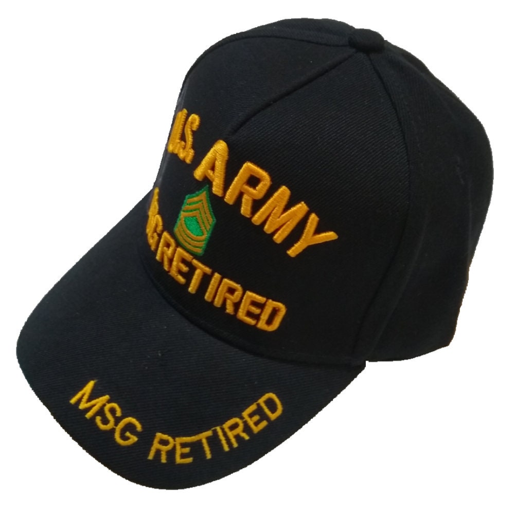 U.S. Army Master Sergeant E-8 Cap Black - Etsy