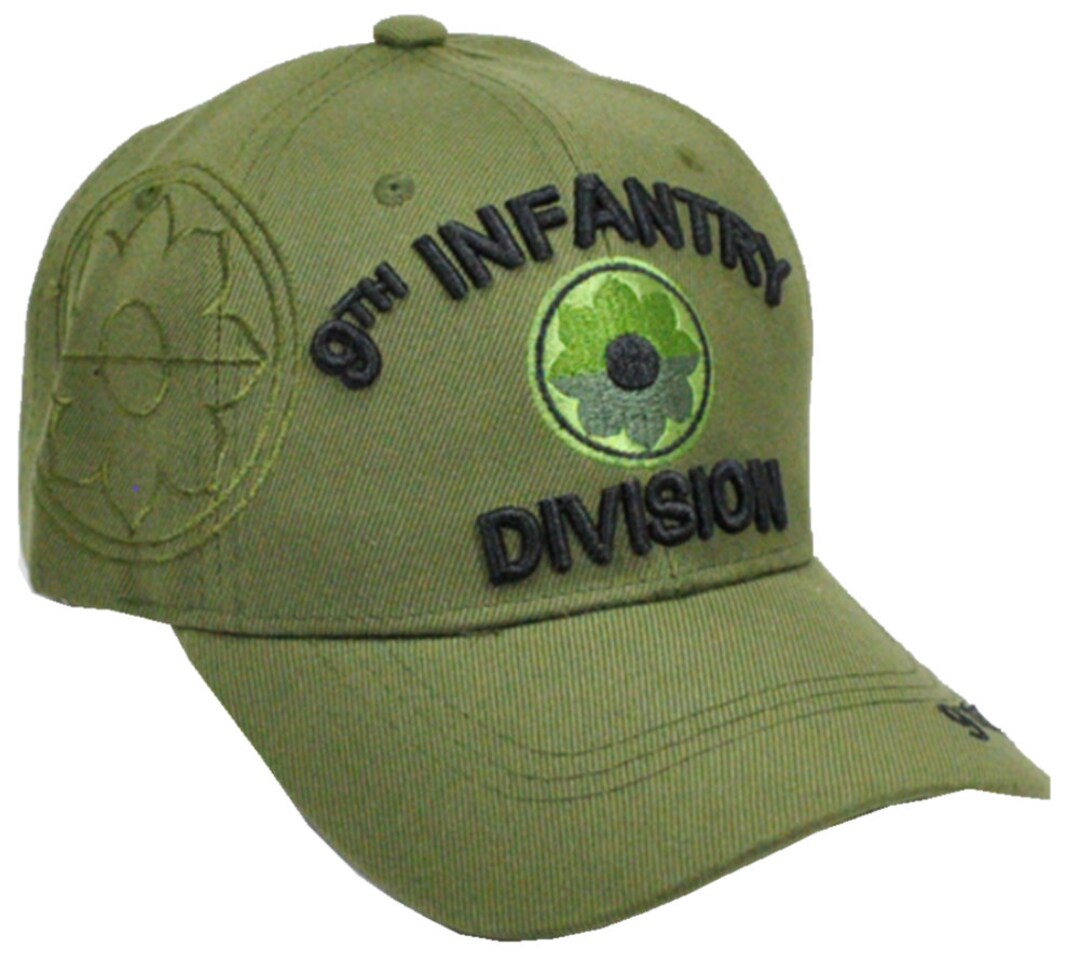 U.S. Army 9th Infantry Division, 9 ID, Sub-dued Emblem, Green Hat With ...