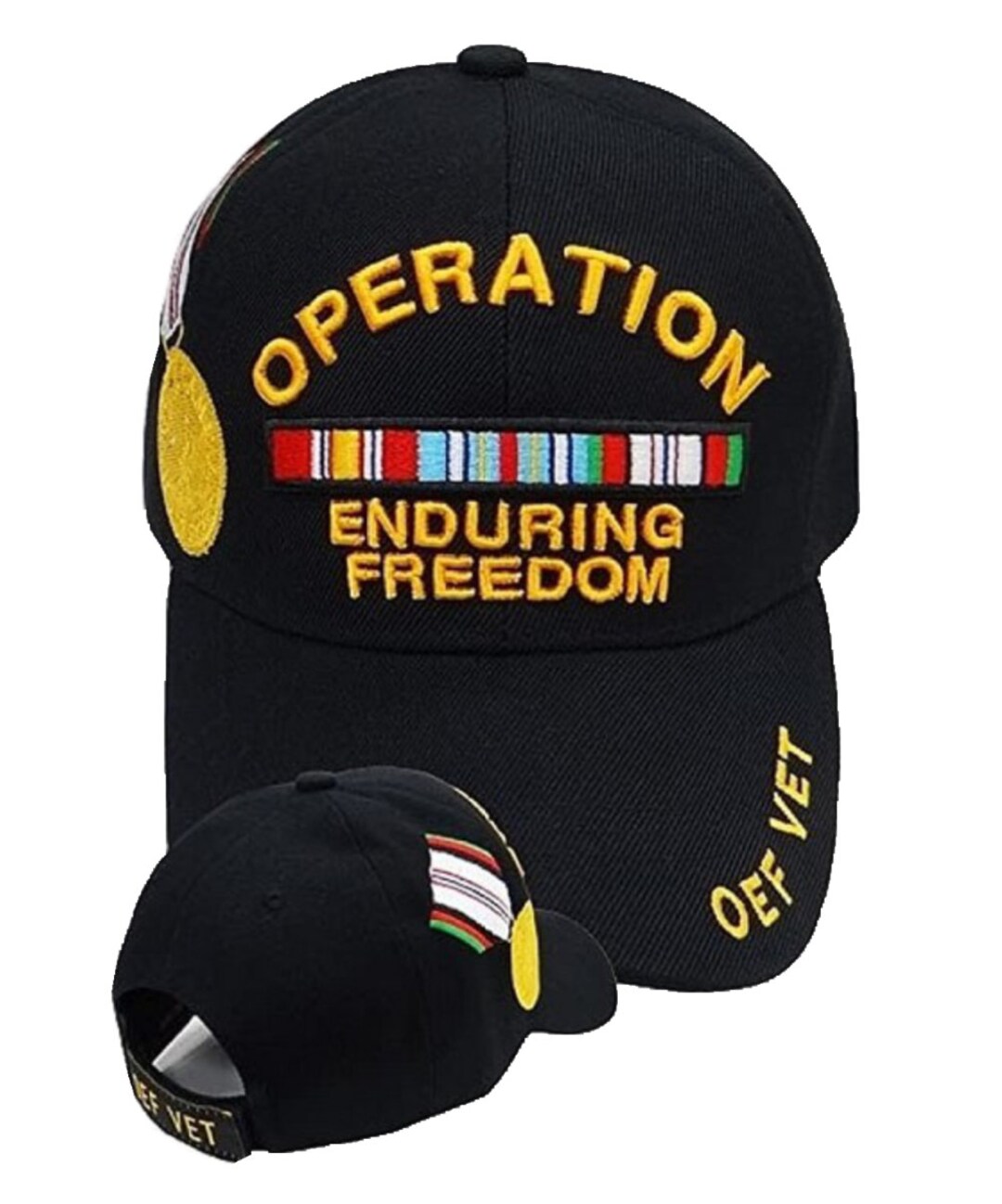 Operation Enduring Freedom Ribbons and Medal on Side Black - Etsy