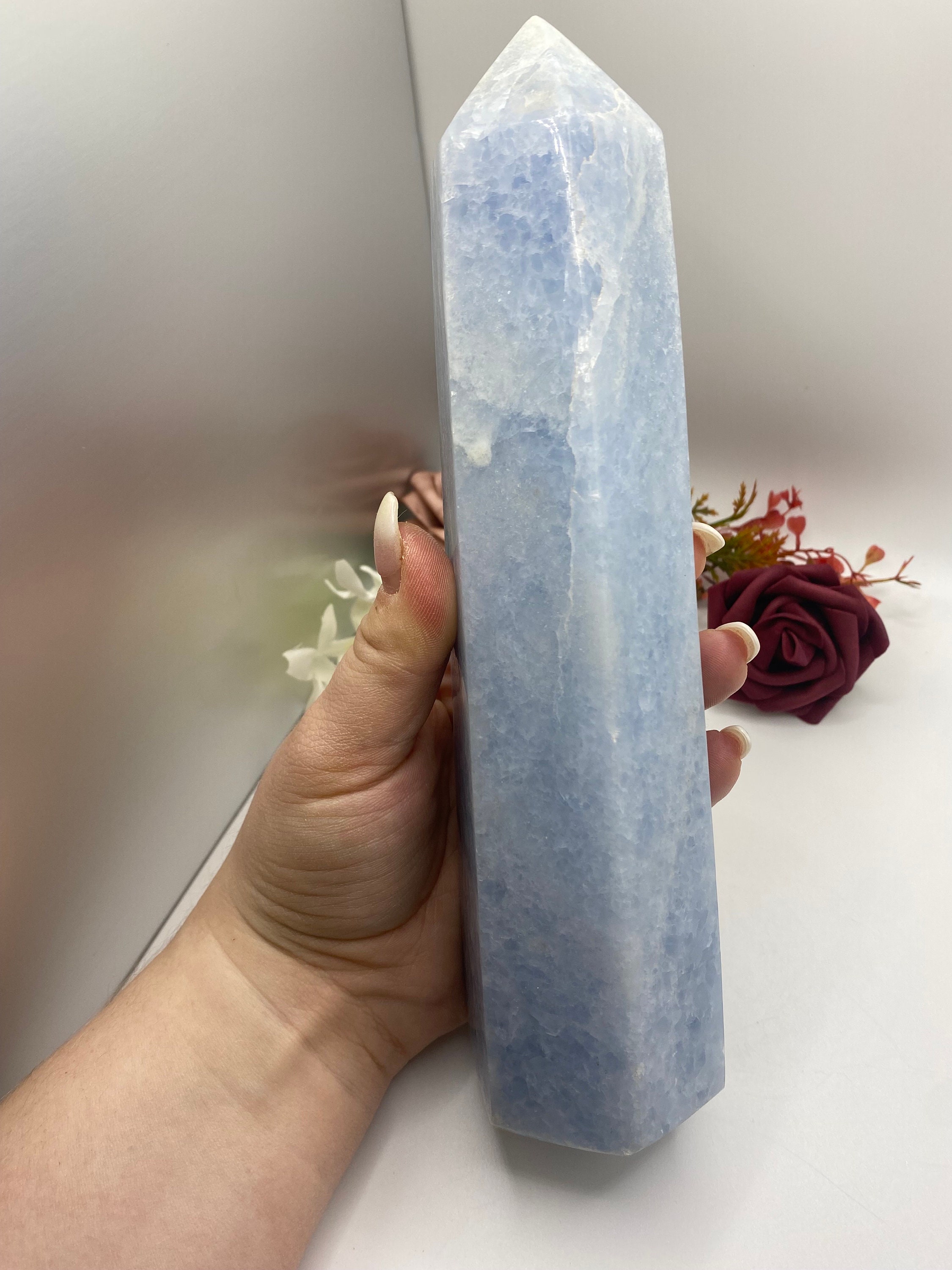 Blue Calcite Tower 8 3/4inches - Etsy