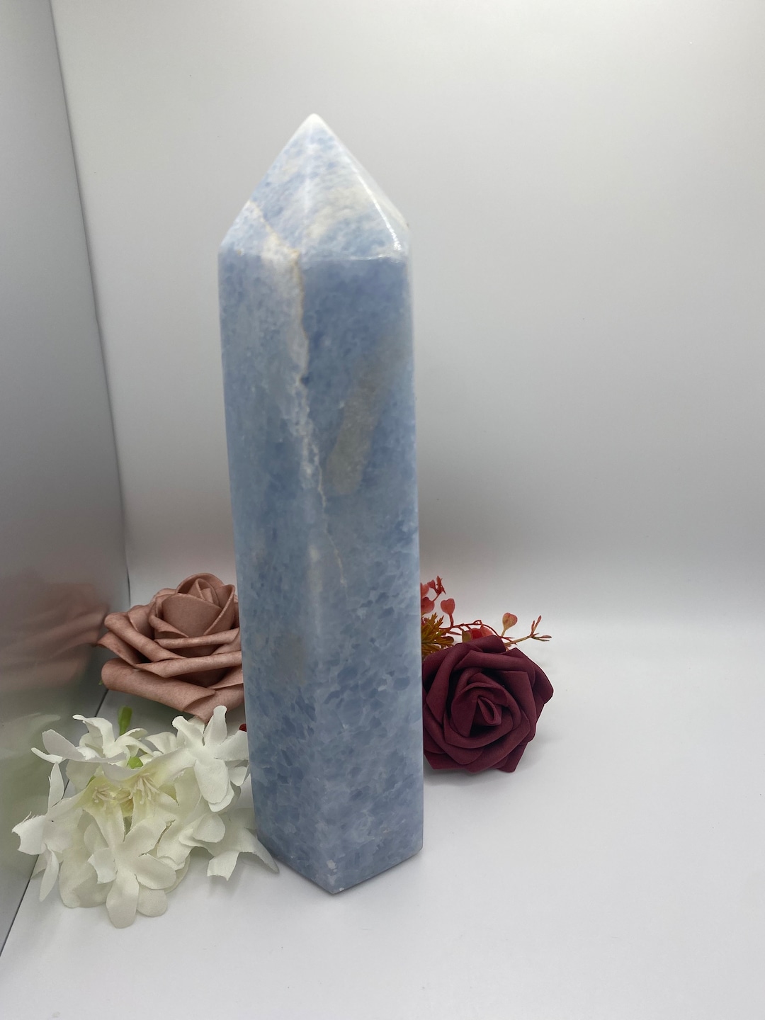 Blue Calcite Tower 8 3/4inches - Etsy