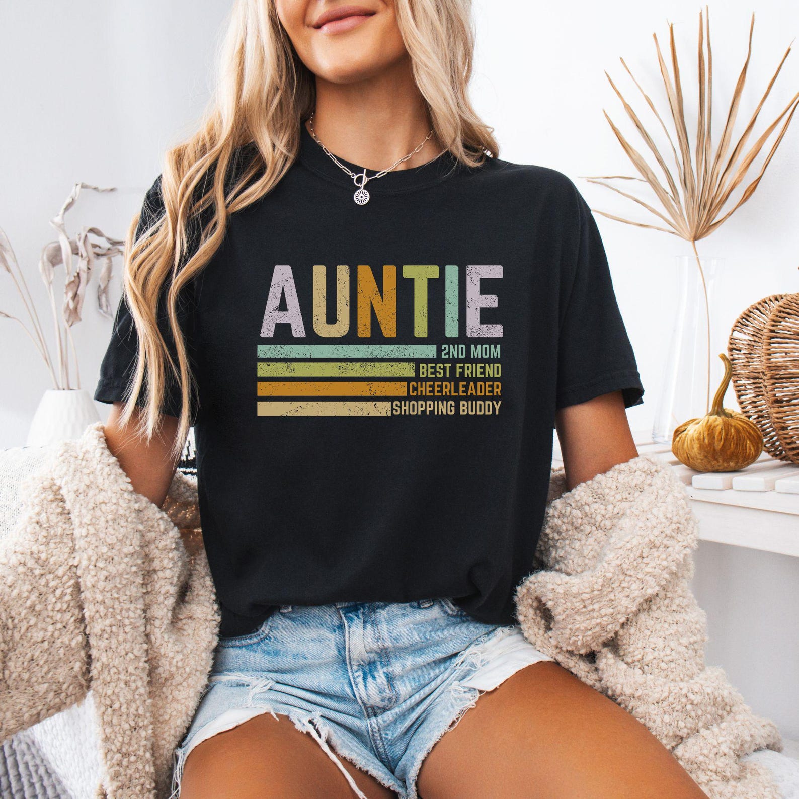 Unisex Auntie and Uncle Matching Shirts, Gift for New Aunt, Gift for ...