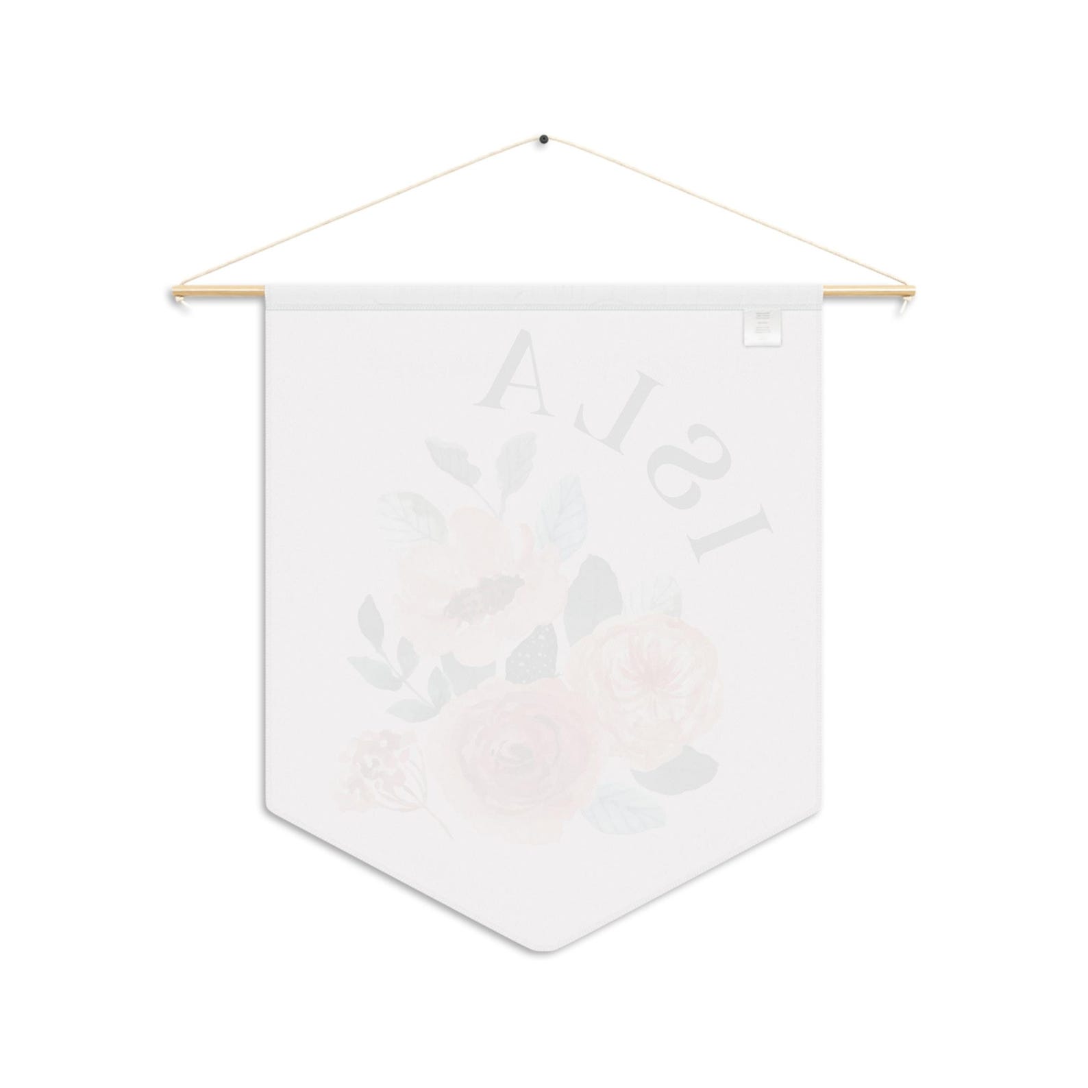 Custom Floral Pennant Banner for Girl Nursery | Custom Name Banner ...