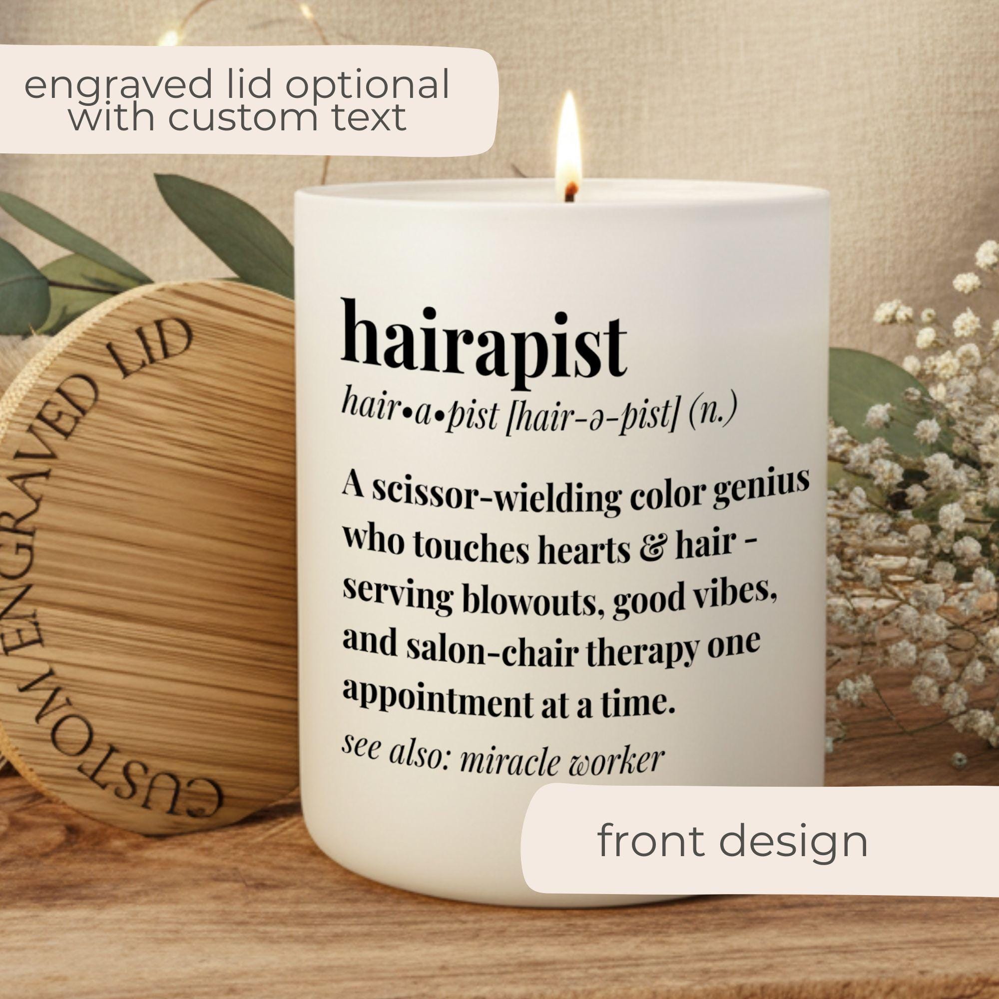 Personalized Hairdresser Candle, Hair Stylist Gift, Hair Salon Thank ...