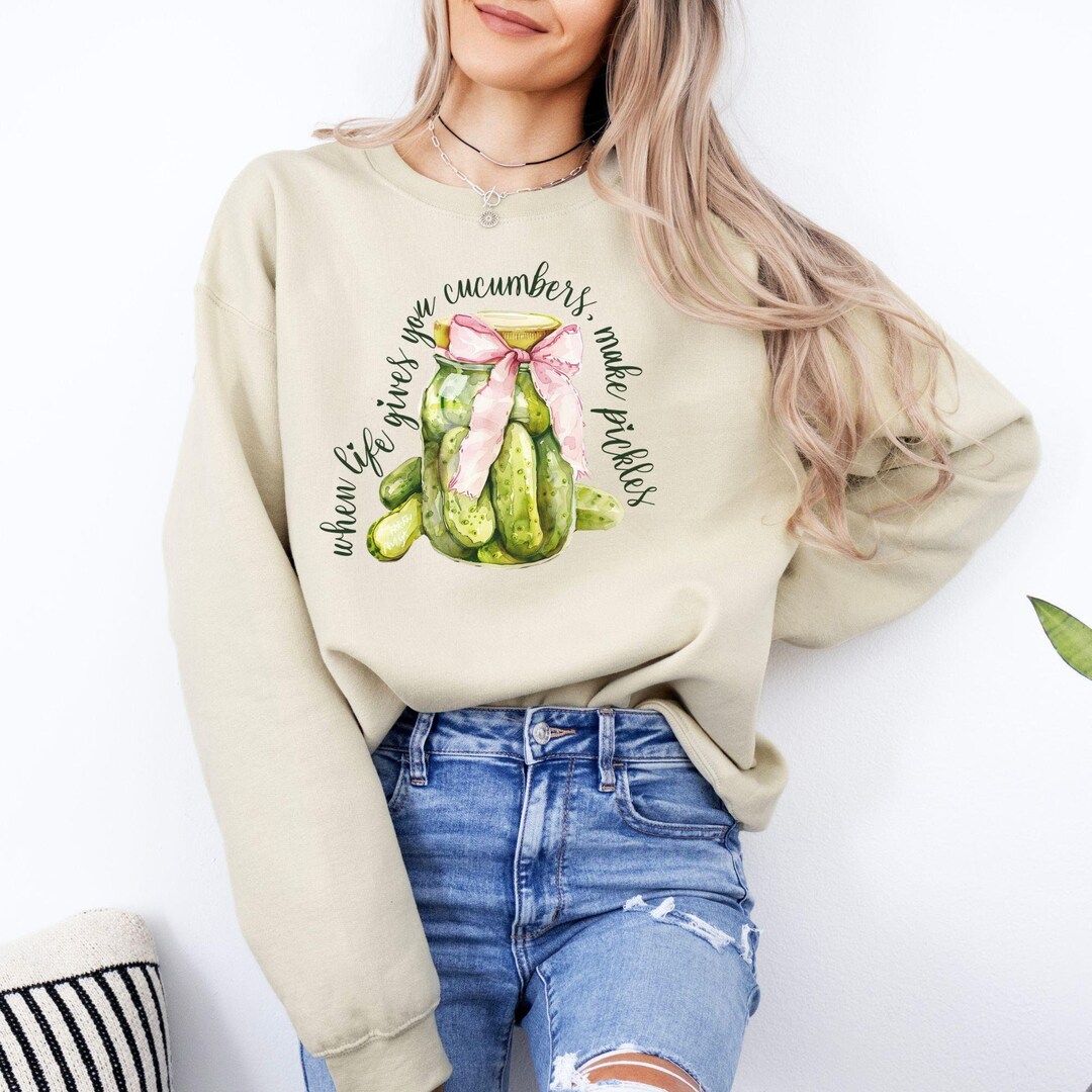 Coquette Pickle Sweatshirt, Pickle Sweater, Make Pickles Sweater ...