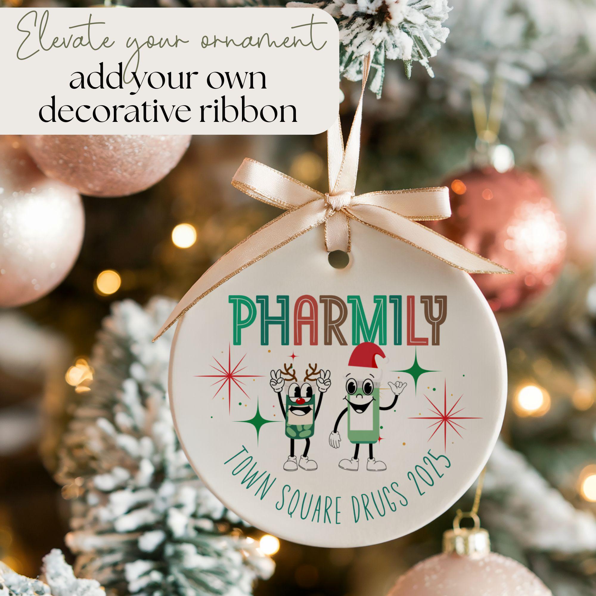 Personalized Pharmily Porcelain Ornament for Pharmacy Staff Team Gifts ...
