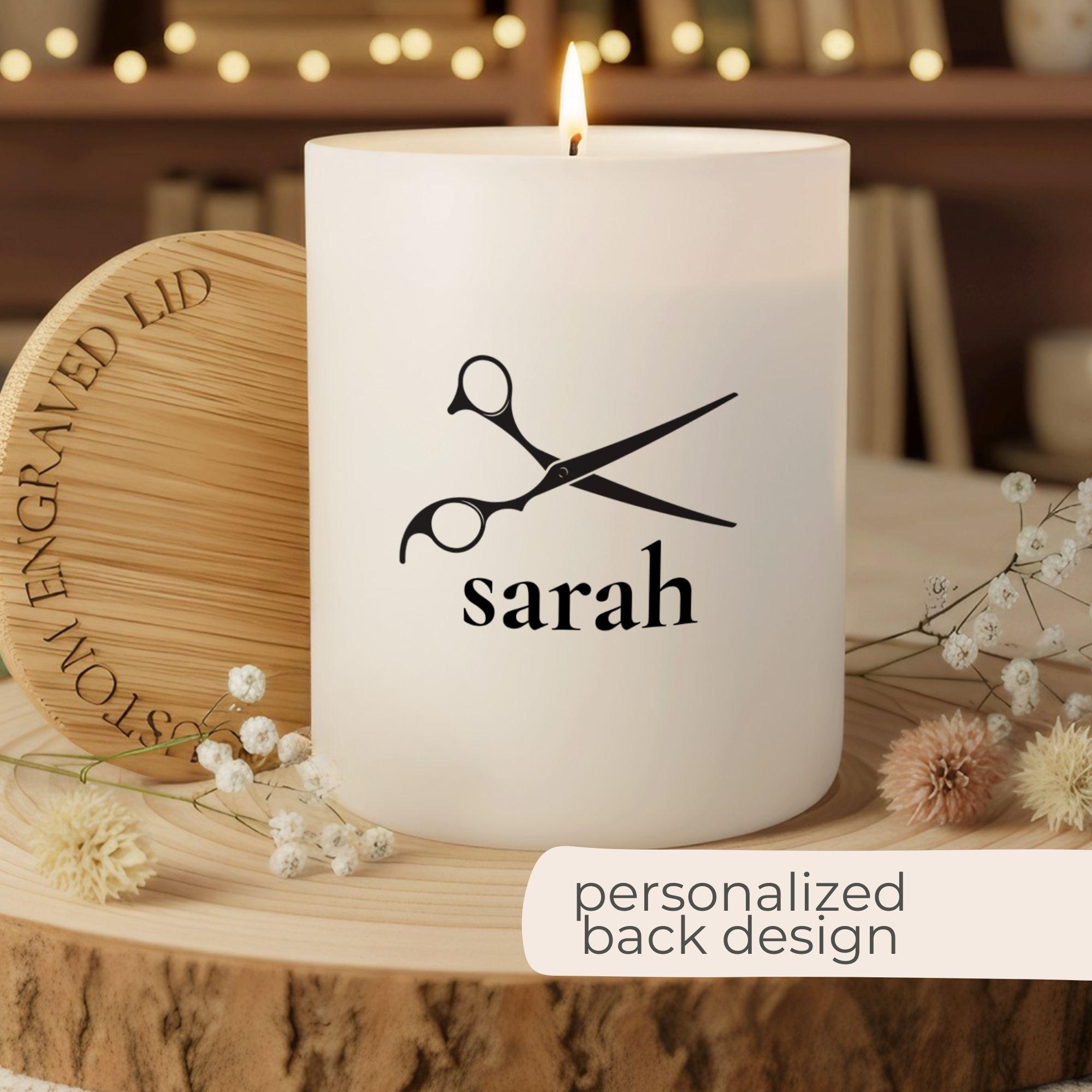 Personalized Hairdresser Candle, Hair Stylist Gift, Hair Salon Thank ...