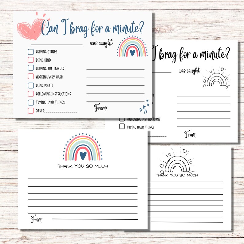 Digital Download, Teacher Mail, Teacher Brag Card, Teacher Good News ...