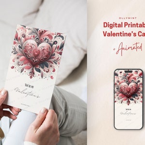 Digital Printable Animated Valentine's Card Romantic Card Unique Ecard ...