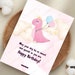 Cute Digital Animated Birthday Card Pink Dinosaur Printable - Etsy