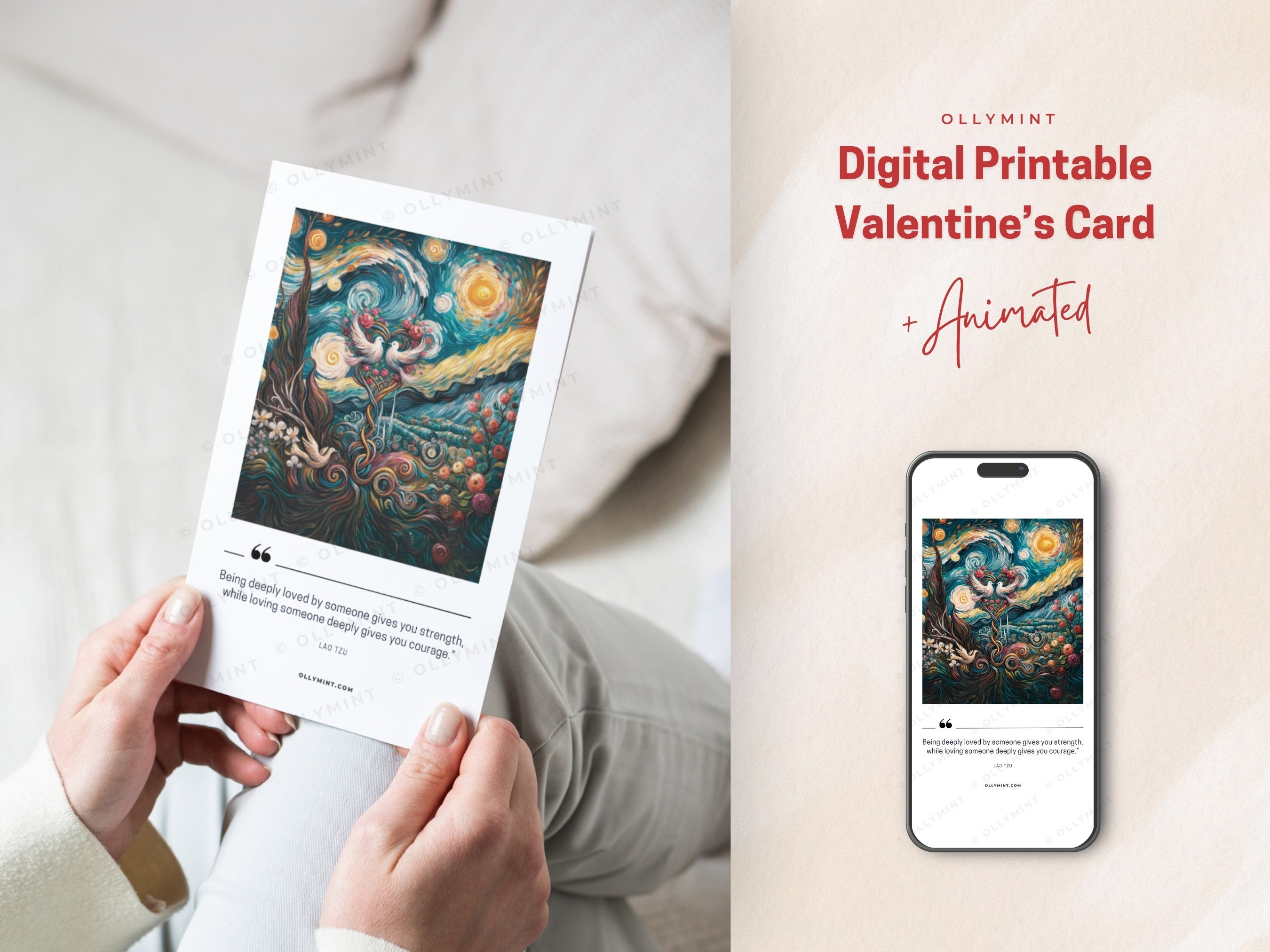 Digital Printable Animated Valentine's Card Romantic Card Unique Ecard ...