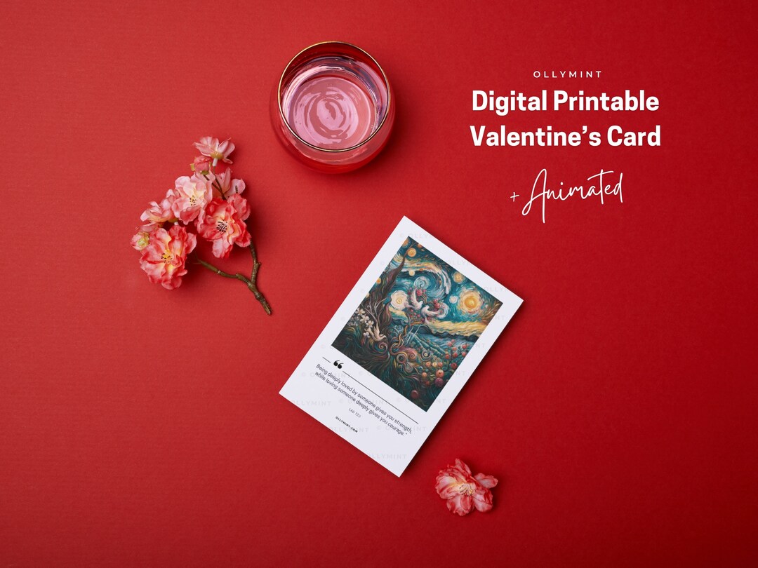 Digital Printable Animated Valentine's Card Romantic Card Unique Ecard ...