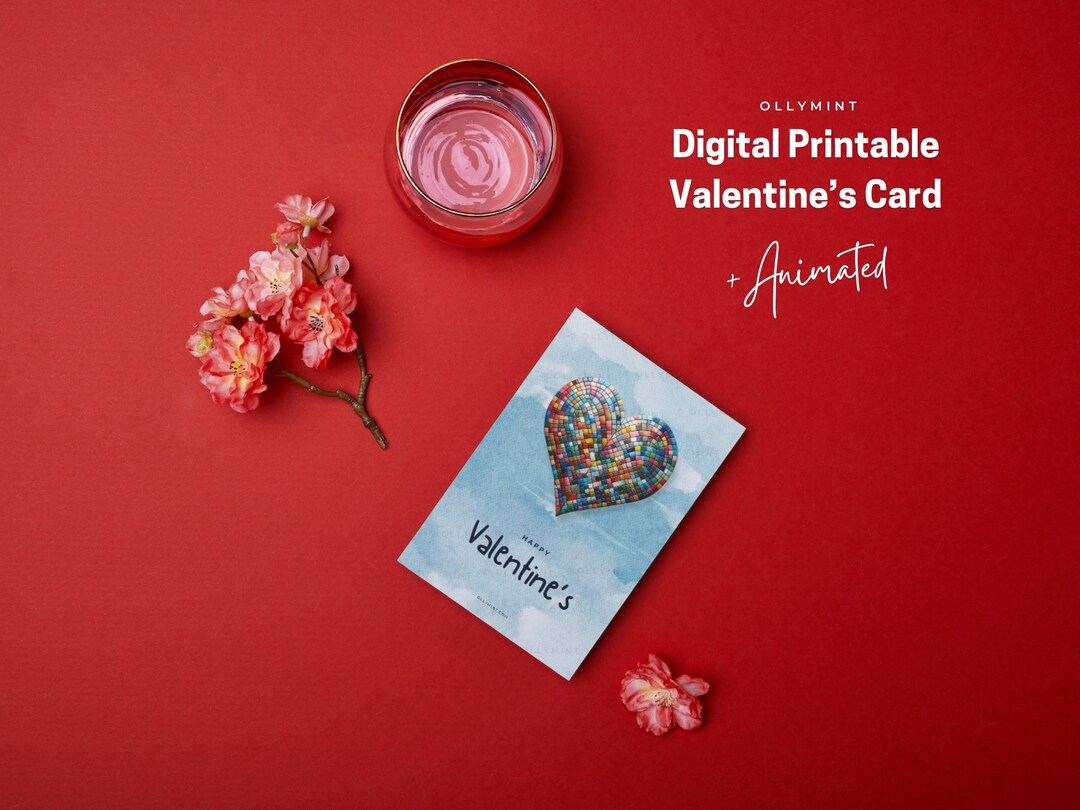Digital Printable Animated Valentine's Card Romantic Card Unique Ecard ...