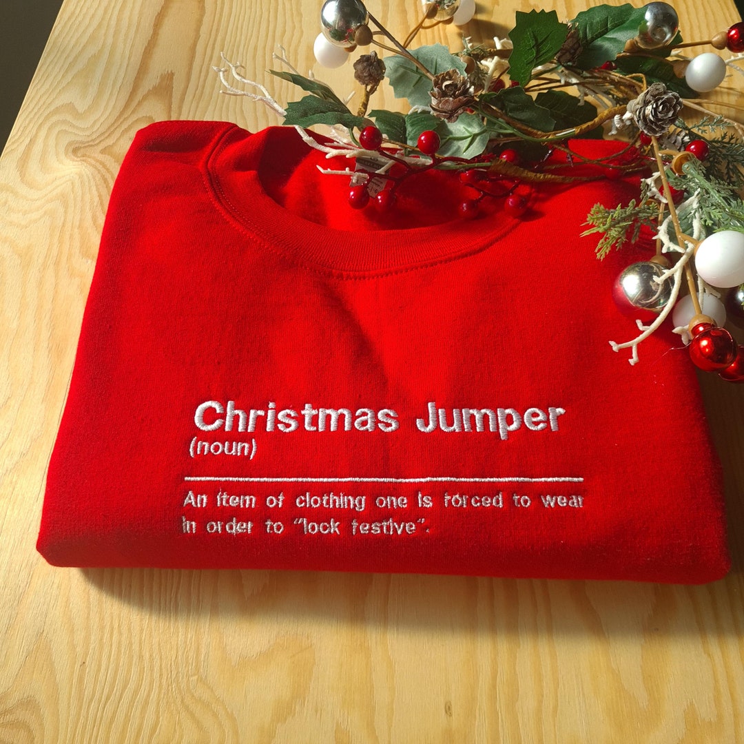 Embroidered Sweatshirt, Funny Christmas Definition Sweatshirt ...