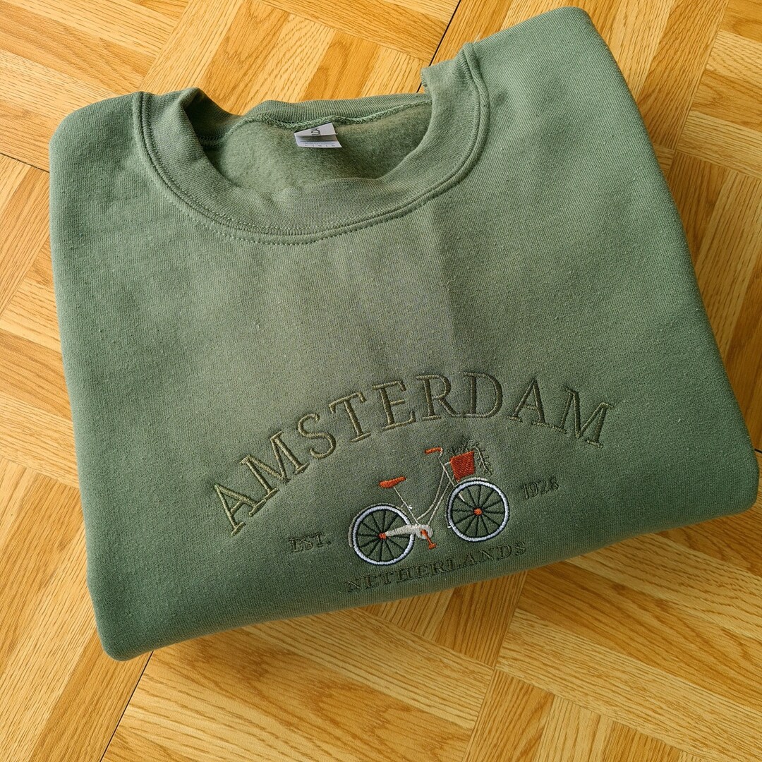 Amsterdam Netherland Embroidered Sweatshirt, Vintage Crewneck, 90s ...
