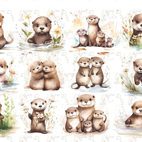 Cute Otters - Etsy