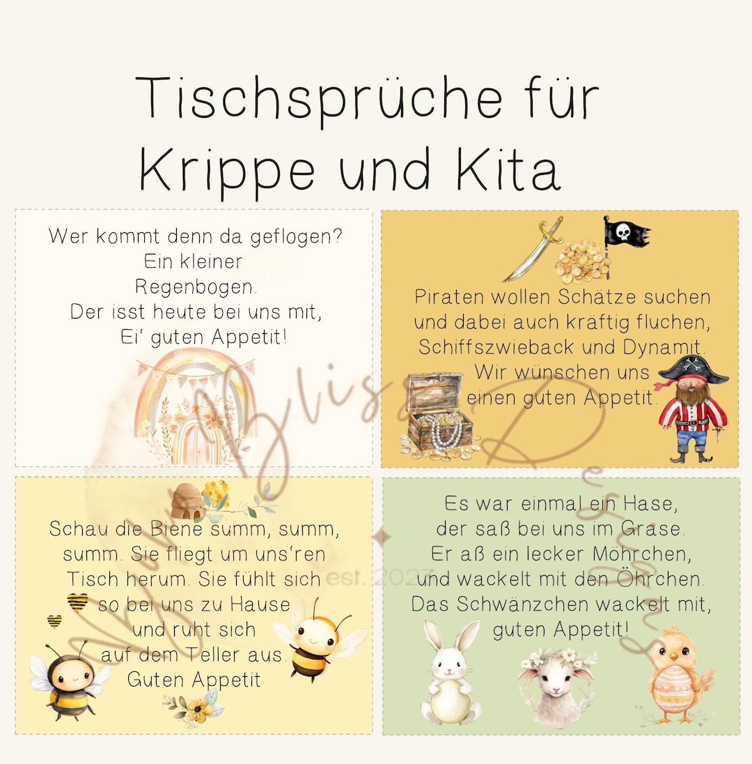 Table Sayings for Children, Table Sayings for the Daycare, Table ...