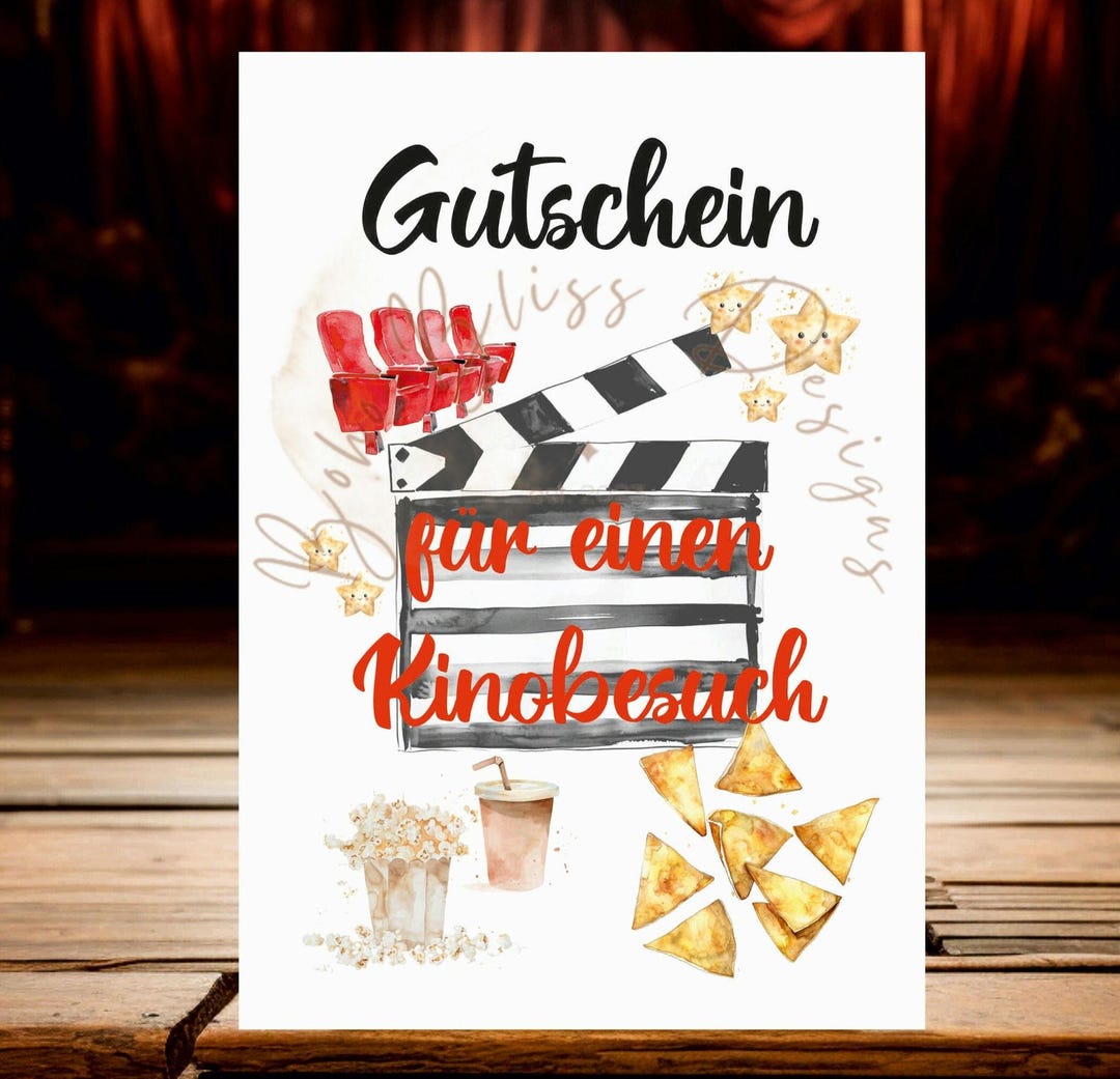 Kinogutschein, Karte Kino, Kinobesuch, Gutschein Kinobesuch, Einladung ...
